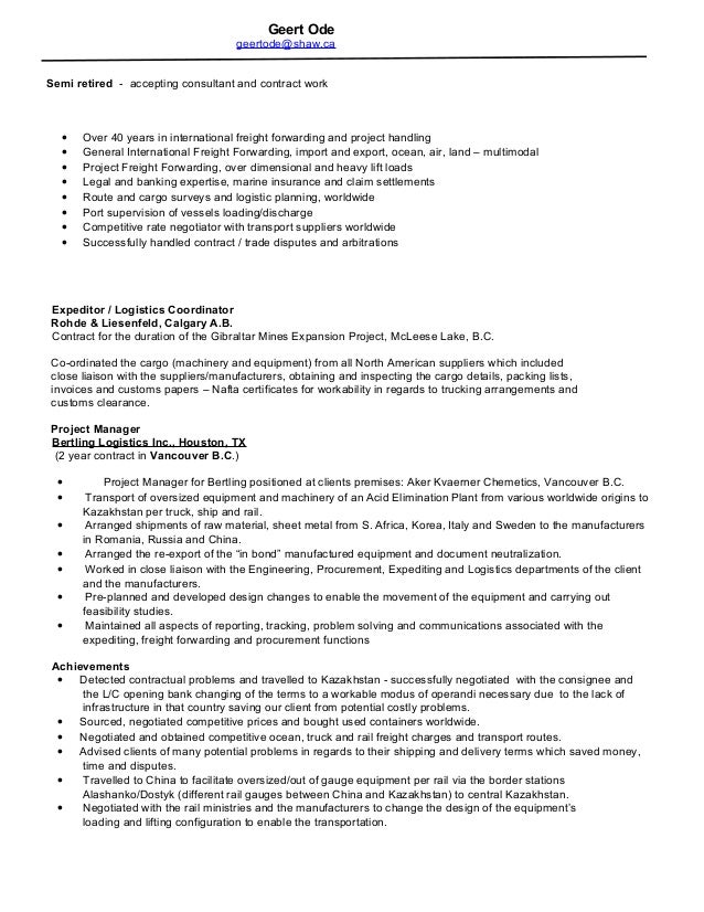 Geert Ode Resume