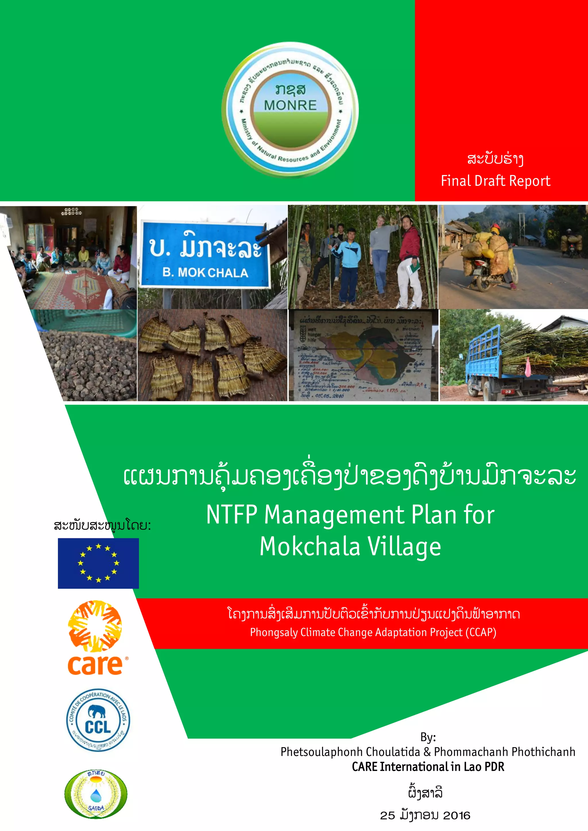 NTFP Management Plan_Mokchala Village_Mai Dist | PDF