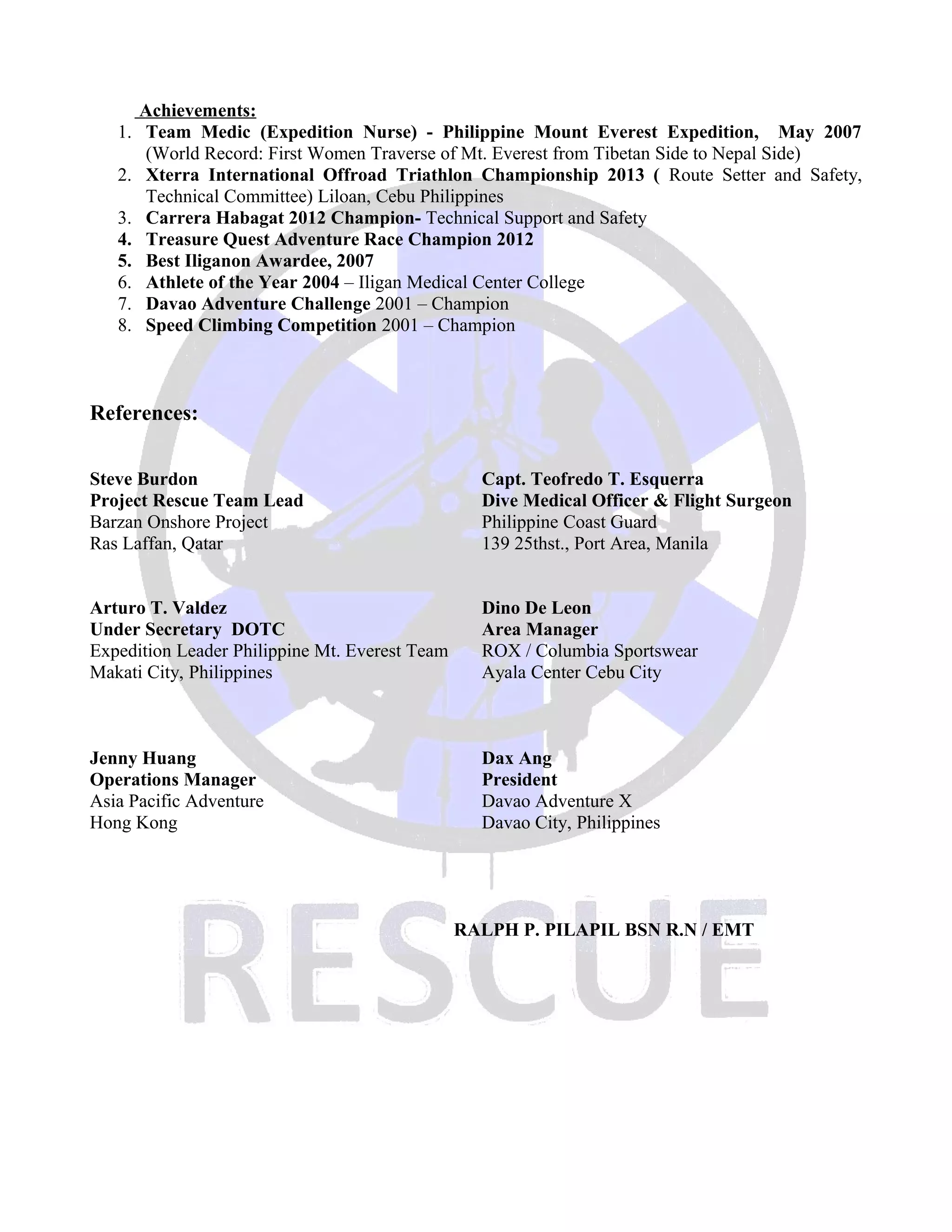 Ralph Pilapil CV 9-26-16 | PDF