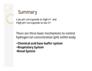 Homeostasis and blood pH regulation, Mubasher | PDF
