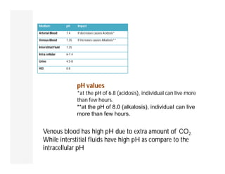 Homeostasis and blood pH regulation, Mubasher | PDF