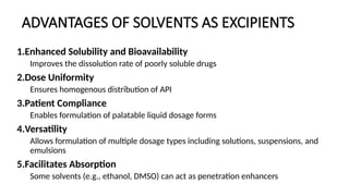 Presentation on solvents as excepients.pptx