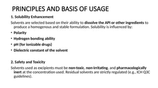 Presentation on solvents as excepients.pptx