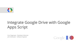 Integrate Google Drive with Google Apps Script | PDF
