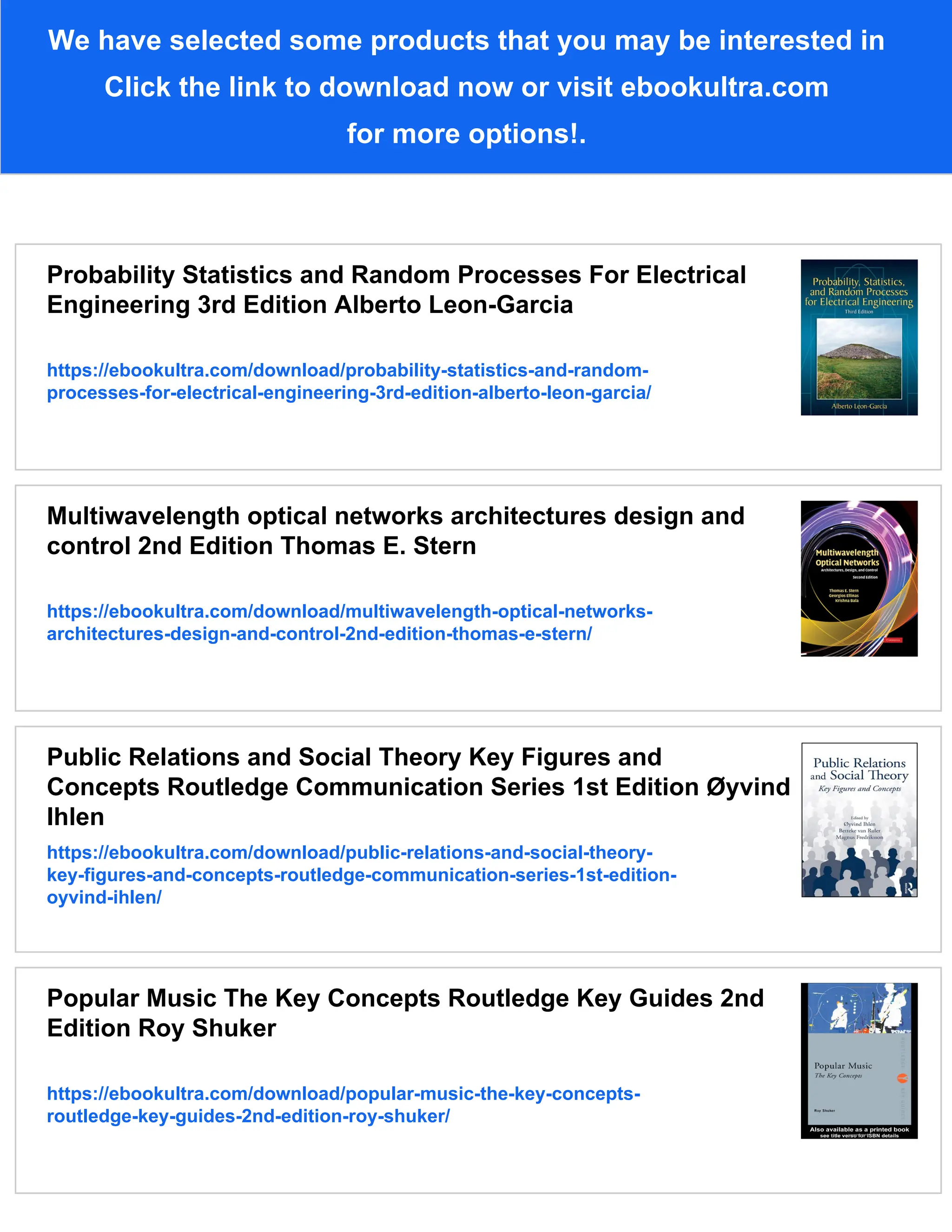 Communication Networks Fundamental Concepts and Key Architectures 2nd ...