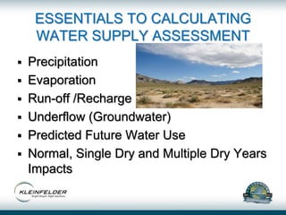 Water Supply Assessments in Arid Environments, A GIS Solution | PPTX