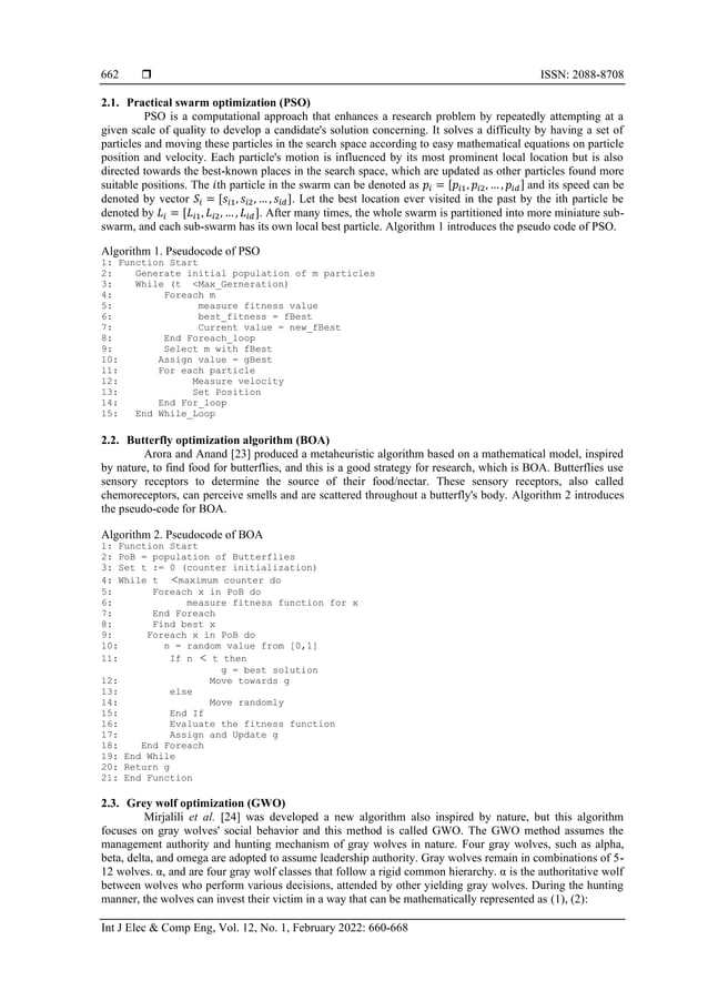 Comparative study between metaheuristic algorithms for internet of ...