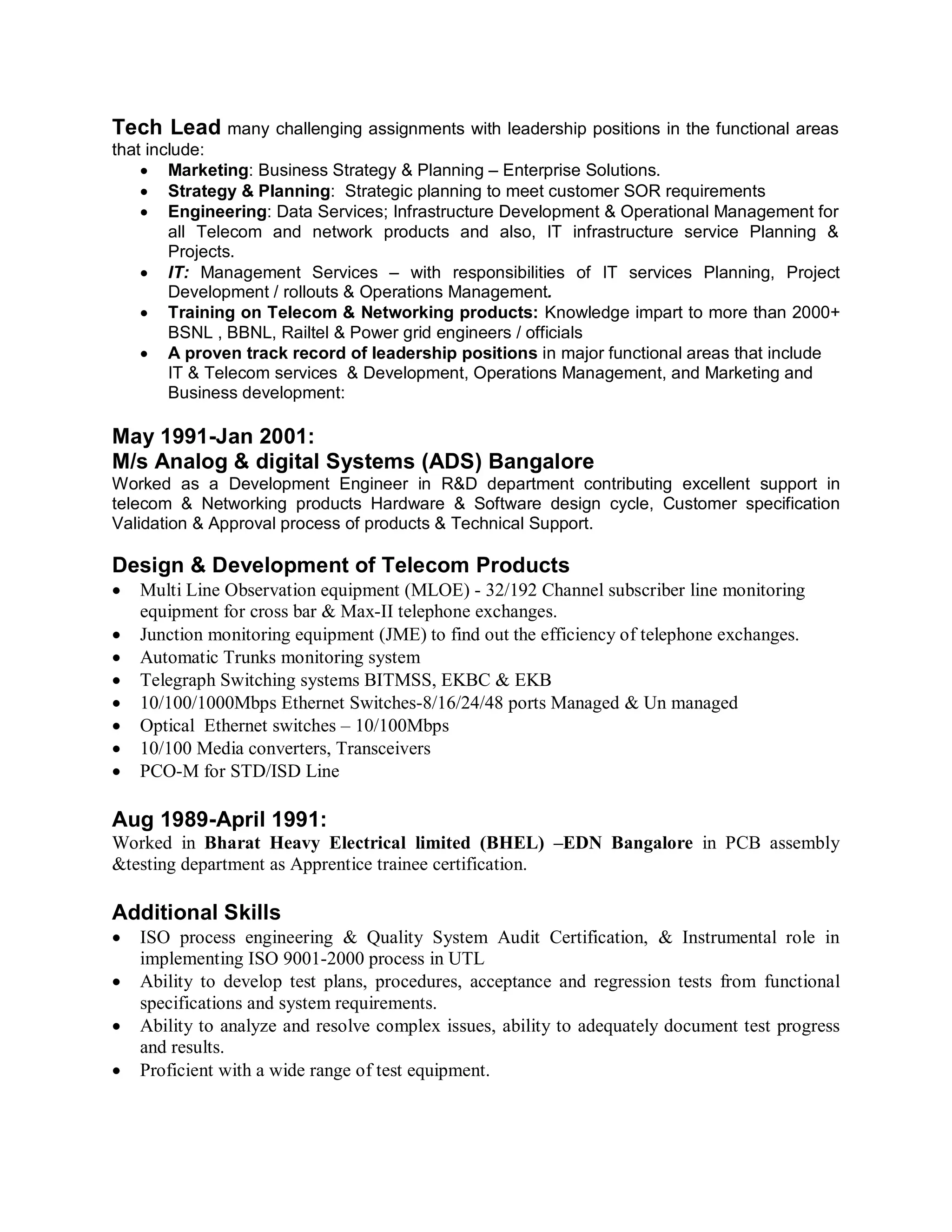 Parameshwar R_Profile JAN 2015 | PDF