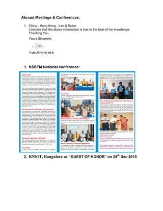 Parameshwar R_Profile JAN 2015 | PDF | Computer Networking | Computing