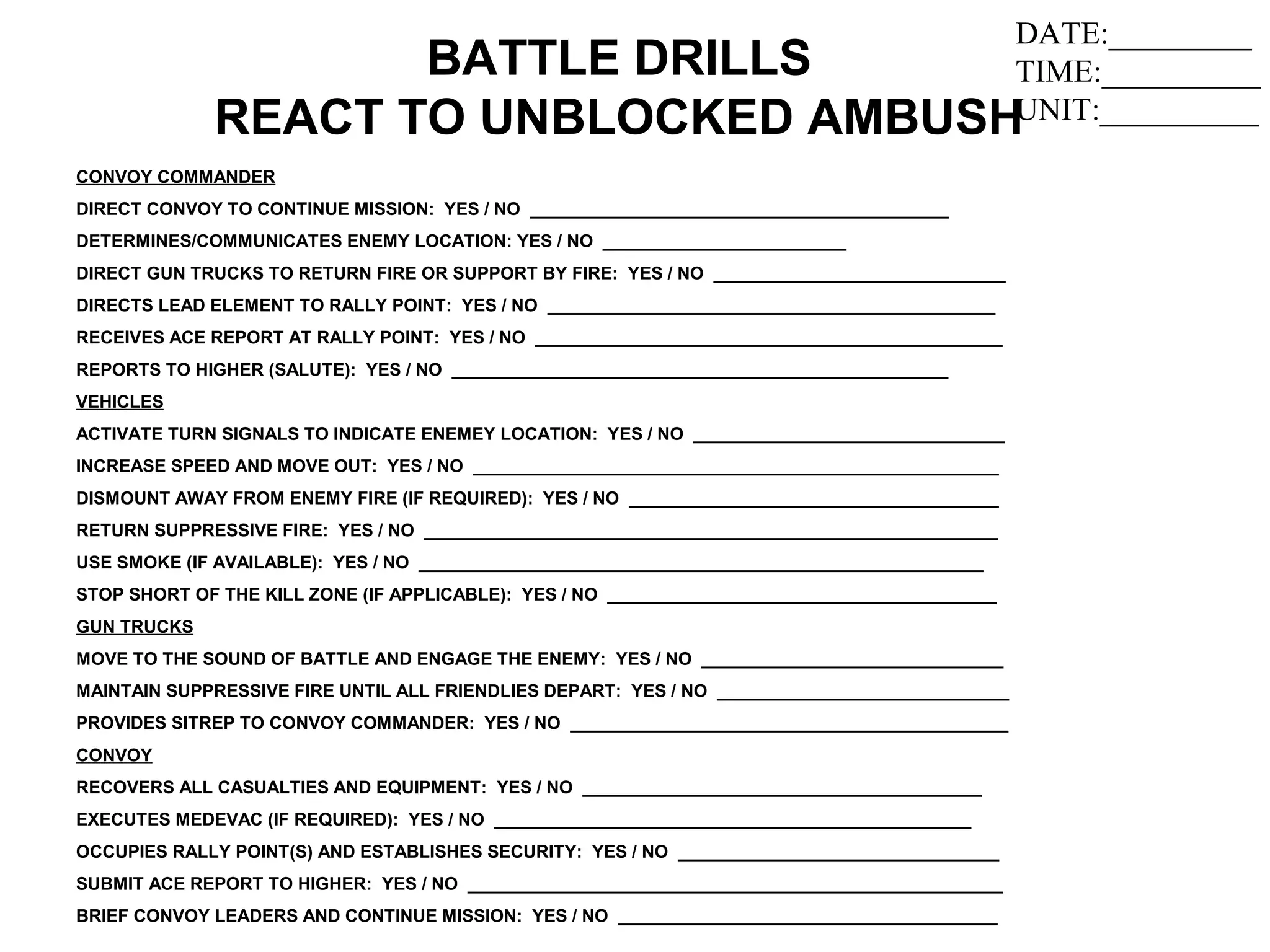 CONVOY EVALUATION OTHER THAN IED | PPT