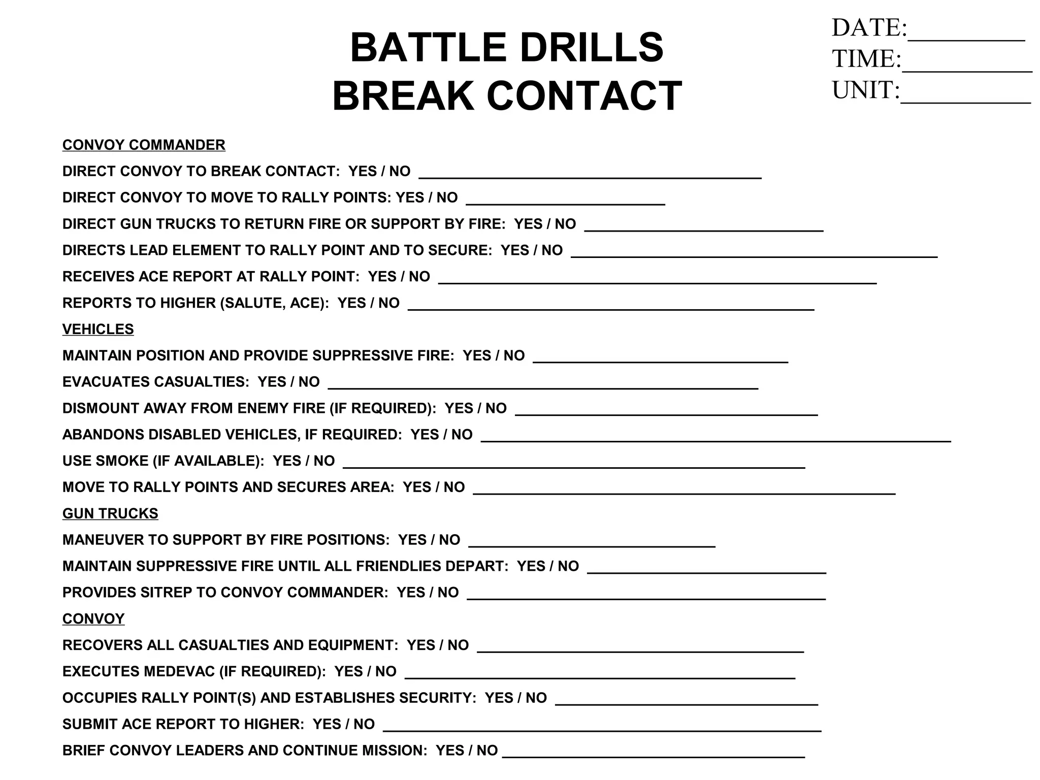 CONVOY EVALUATION OTHER THAN IED | PPT