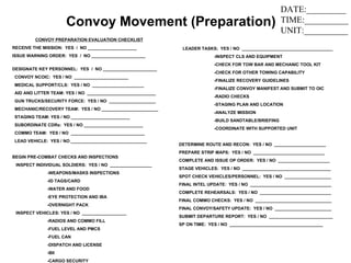 CONVOY EVALUATION OTHER THAN IED | PPT