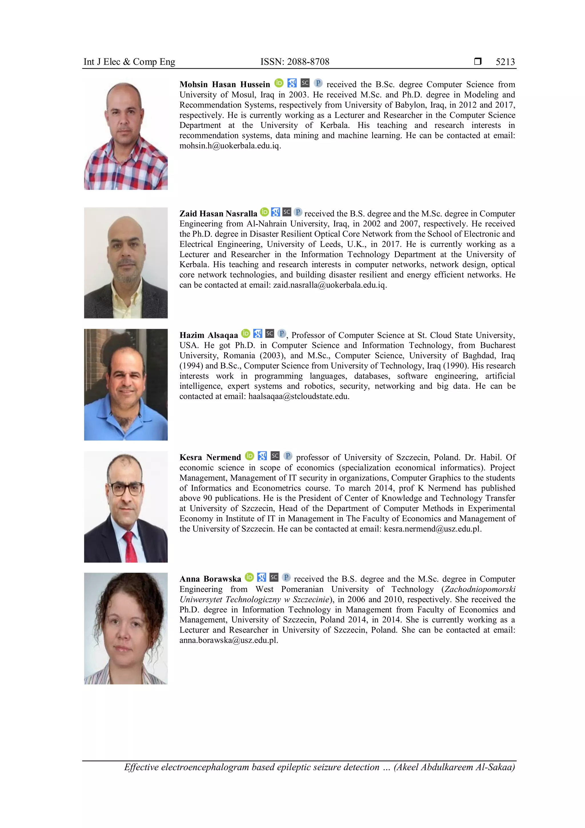 Effective Electroencephalogram Based Epileptic Seizure Detection Using Support Vector Machine