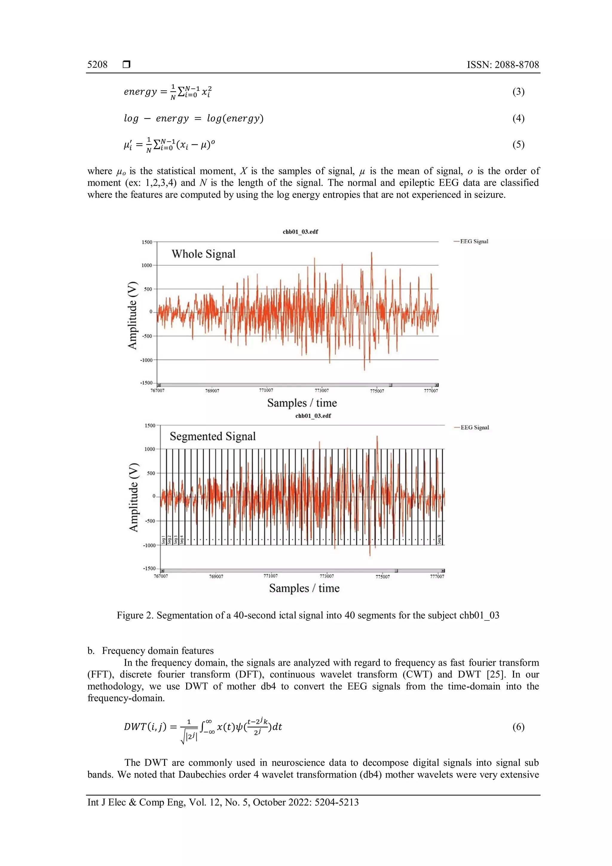 Effective Electroencephalogram Based Epileptic Seizure Detection Using