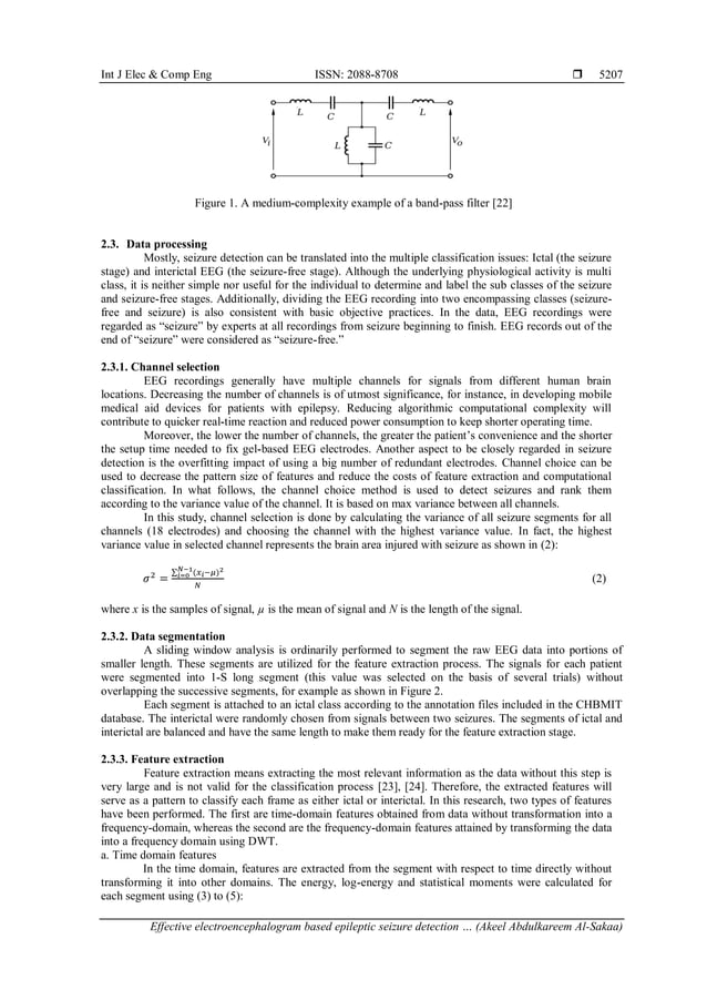 Effective Electroencephalogram Based Epileptic Seizure Detection Using Support Vector Machine