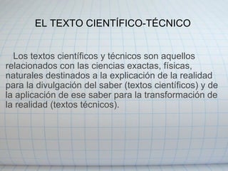 Presentación textos científico-técnicos | PPT