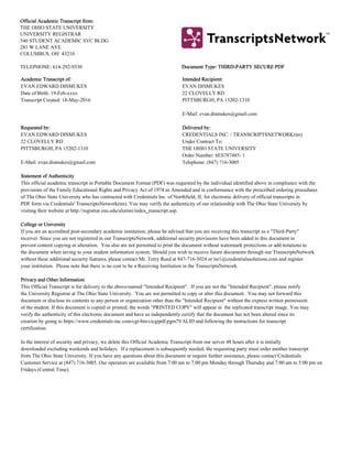 EvanDismukesTranscript | PDF