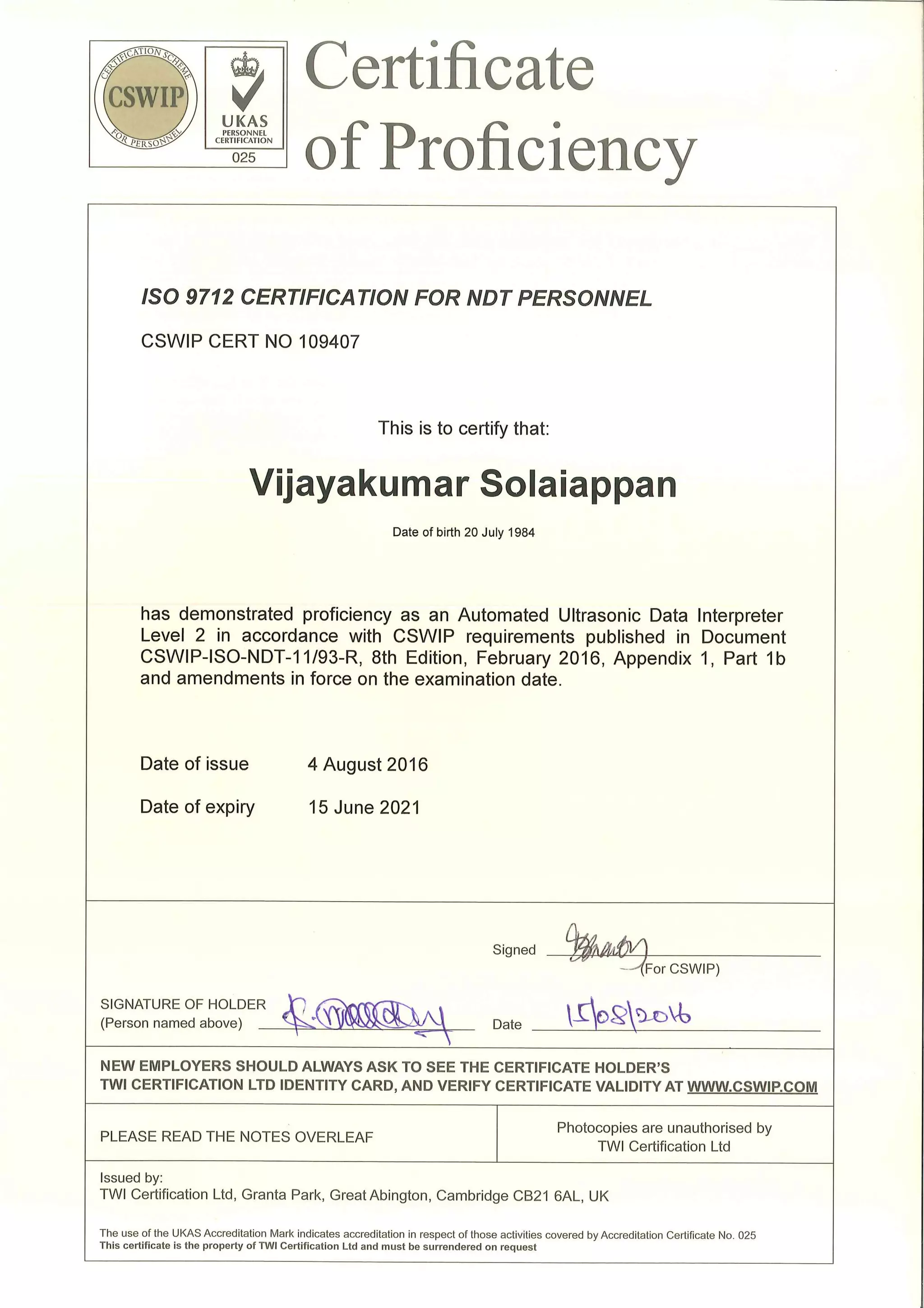 CSWIP AUT Level 2 Certificate | PDF