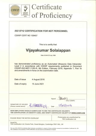 CSWIP AUT Level 2 Certificate | PDF
