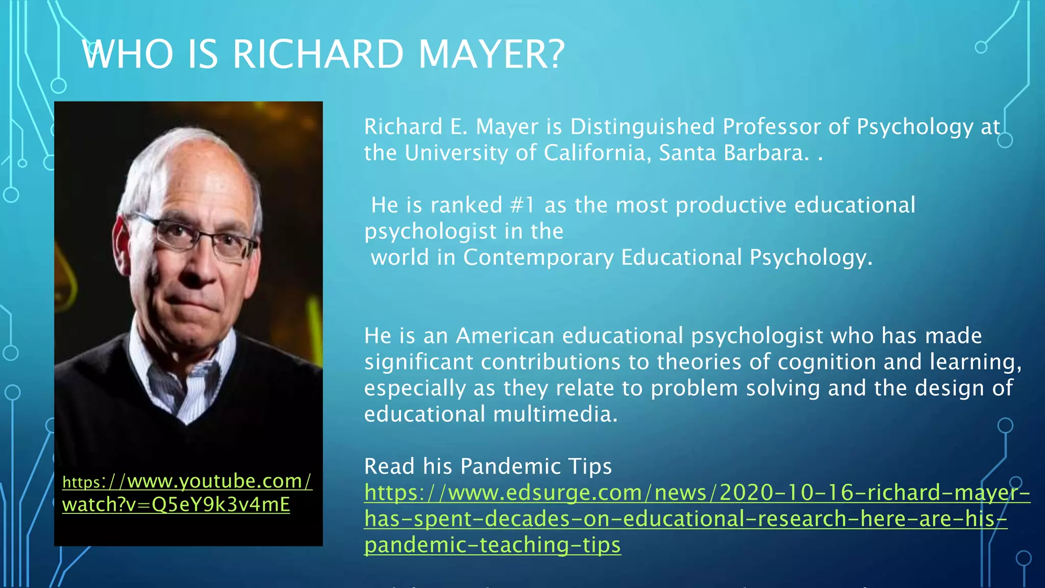 702 cognitive theory of multimedia | PPTX | Technology & Computing