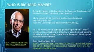 702 cognitive theory of multimedia | PPTX | Technology & Computing