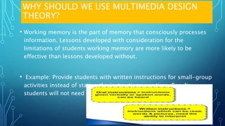 702 cognitive theory of multimedia | PPTX | Technology & Computing