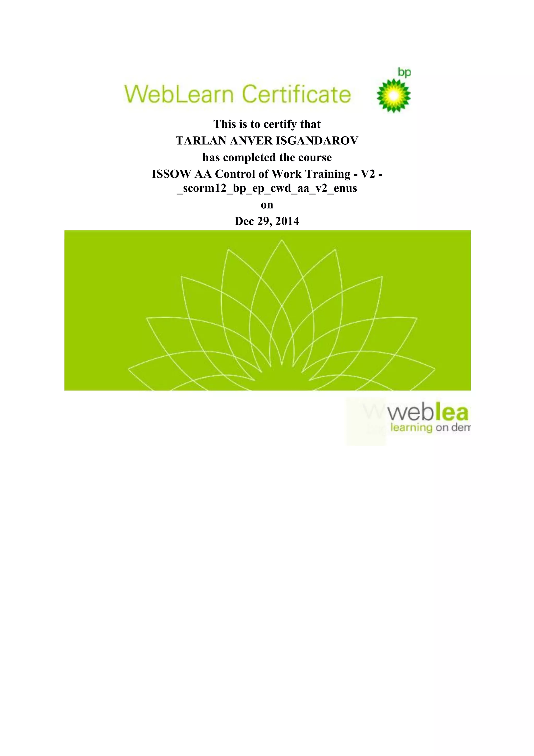 AA CERTIFICATE | PDF