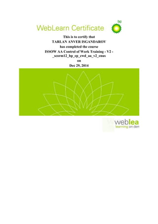 AA CERTIFICATE | PDF