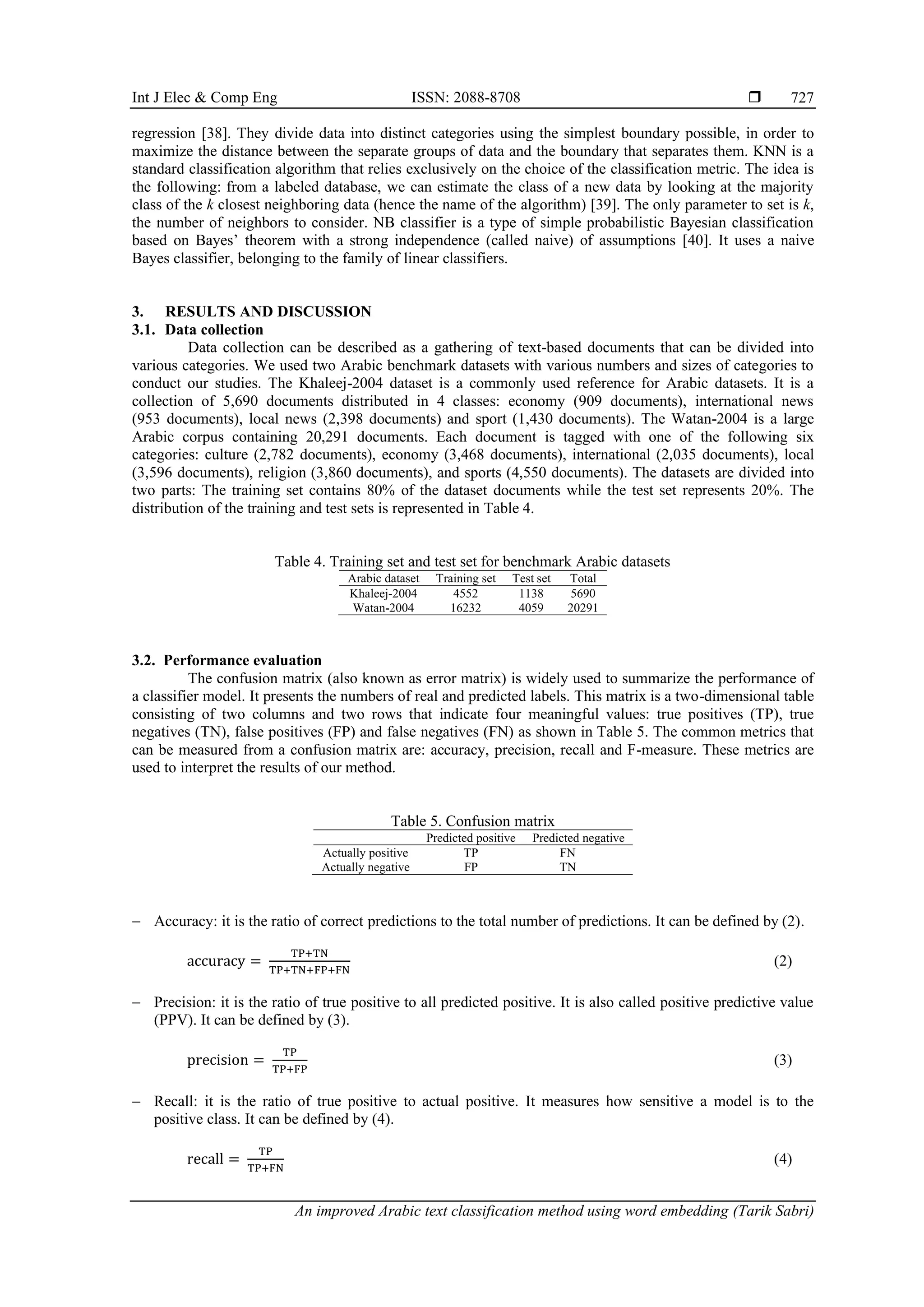 An Improved Arabic Text Classification Method Using Word Embedding Pdf
