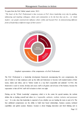 Management Report on PwC - Final | DOCX | Business Administration ...