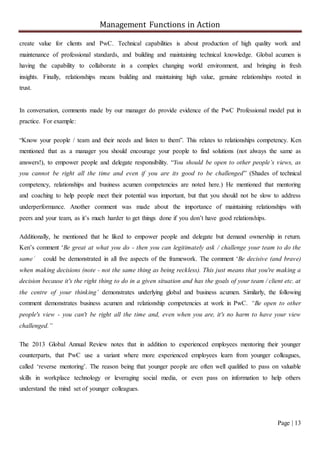 Management Report on PwC - Final | DOCX | Business Administration ...