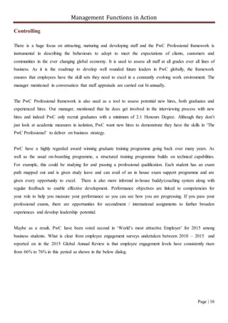 Management Report on PwC - Final | DOCX | Business Administration ...