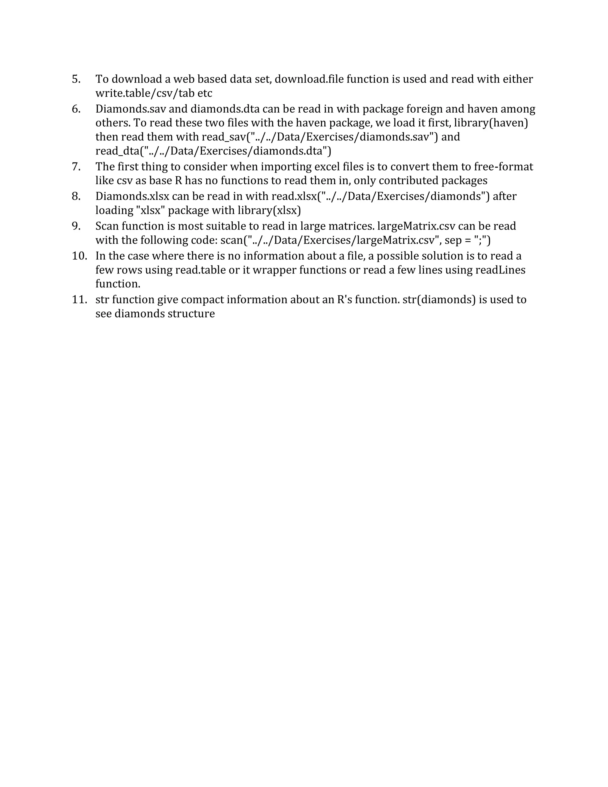 SessionFive_ImportingandExportingData | PDF