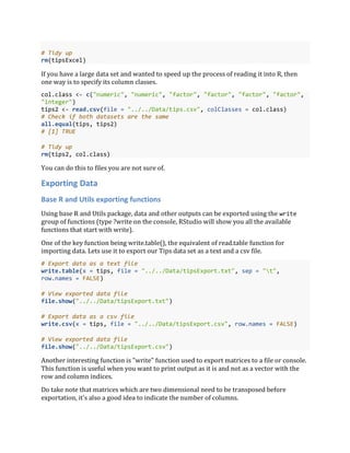 SessionFive_ImportingandExportingData | PDF