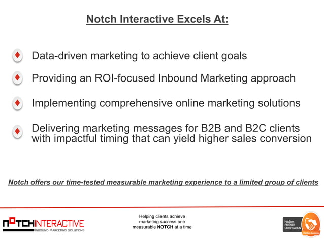 Notch Interactive Agency Credentials | PPT
