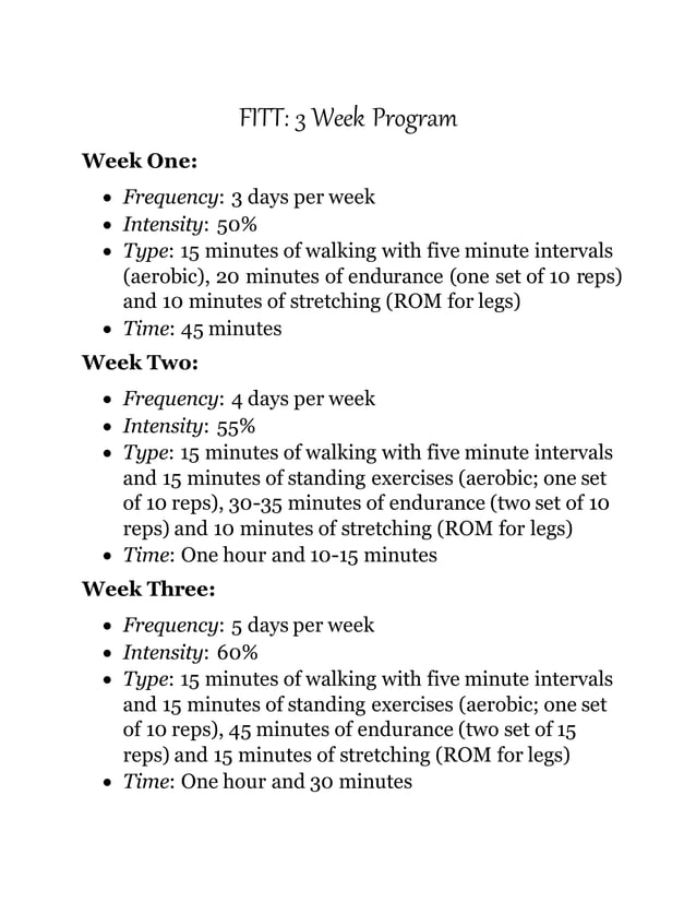 Intern Home Exercise Program | PDF