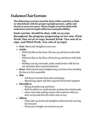 Intern Home Exercise Program | PDF