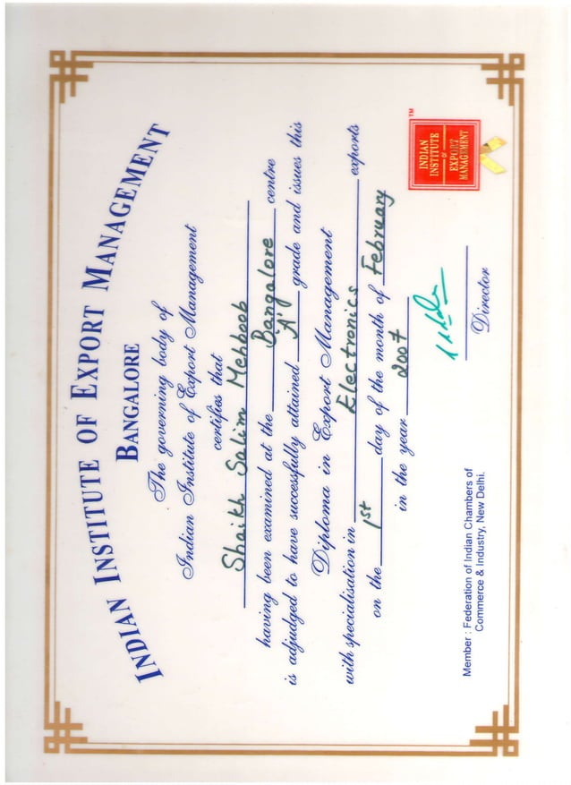 IIEM EXPORT CERTIFICATE.PDF