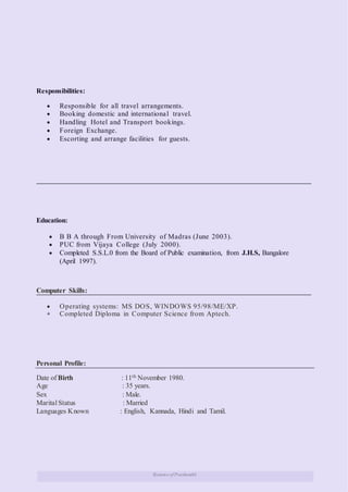 Resume | DOCX | Automotive Industry | Industries