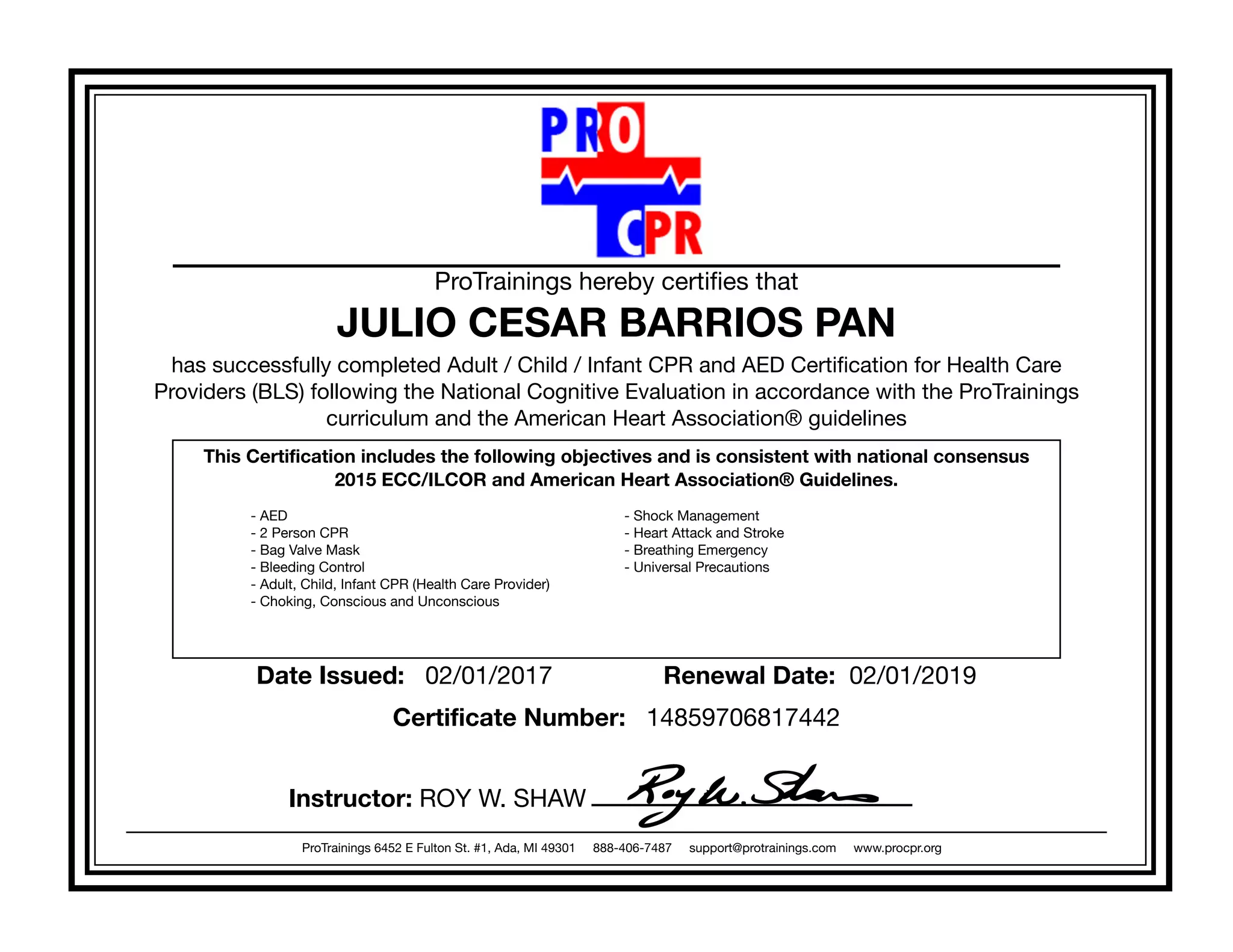 CPRcertificate | PDF