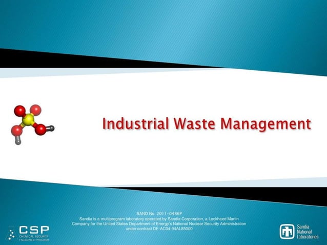 Industrial Waste Management Power point presentation | PDF