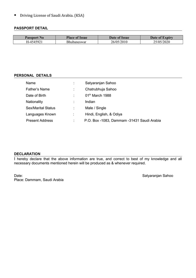 Satya Update CV | PDF