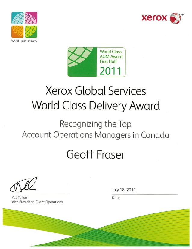 World Class Delivery 2011 First Half.PDF