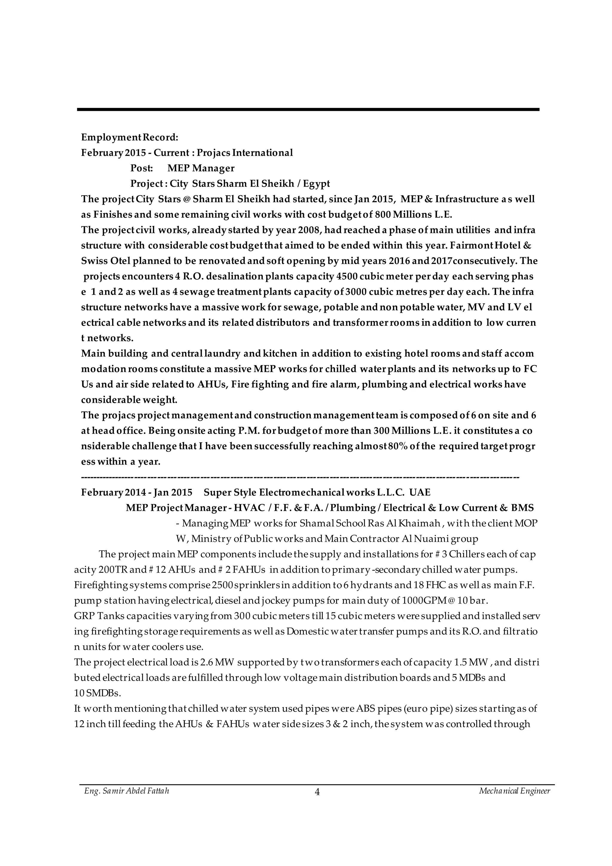 2016 Samir A. Fattah CV | DOCX