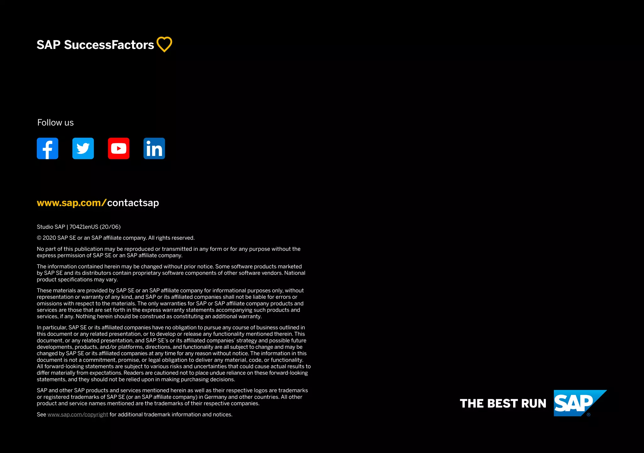 SAP SuccessFactors Global Benefits | PDF