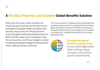 SAP SuccessFactors Global Benefits | PDF