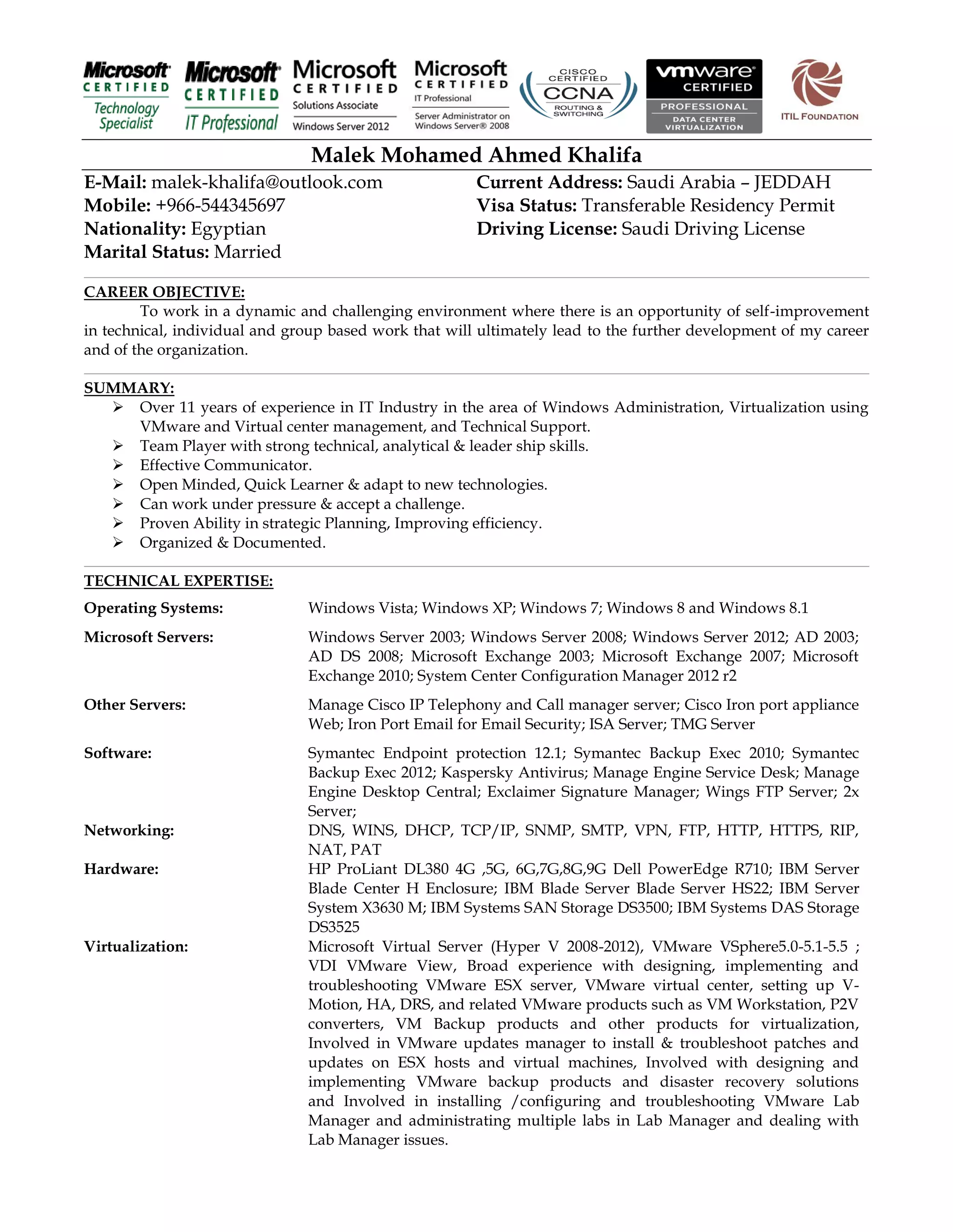 Malek Khalifa CV | PDF