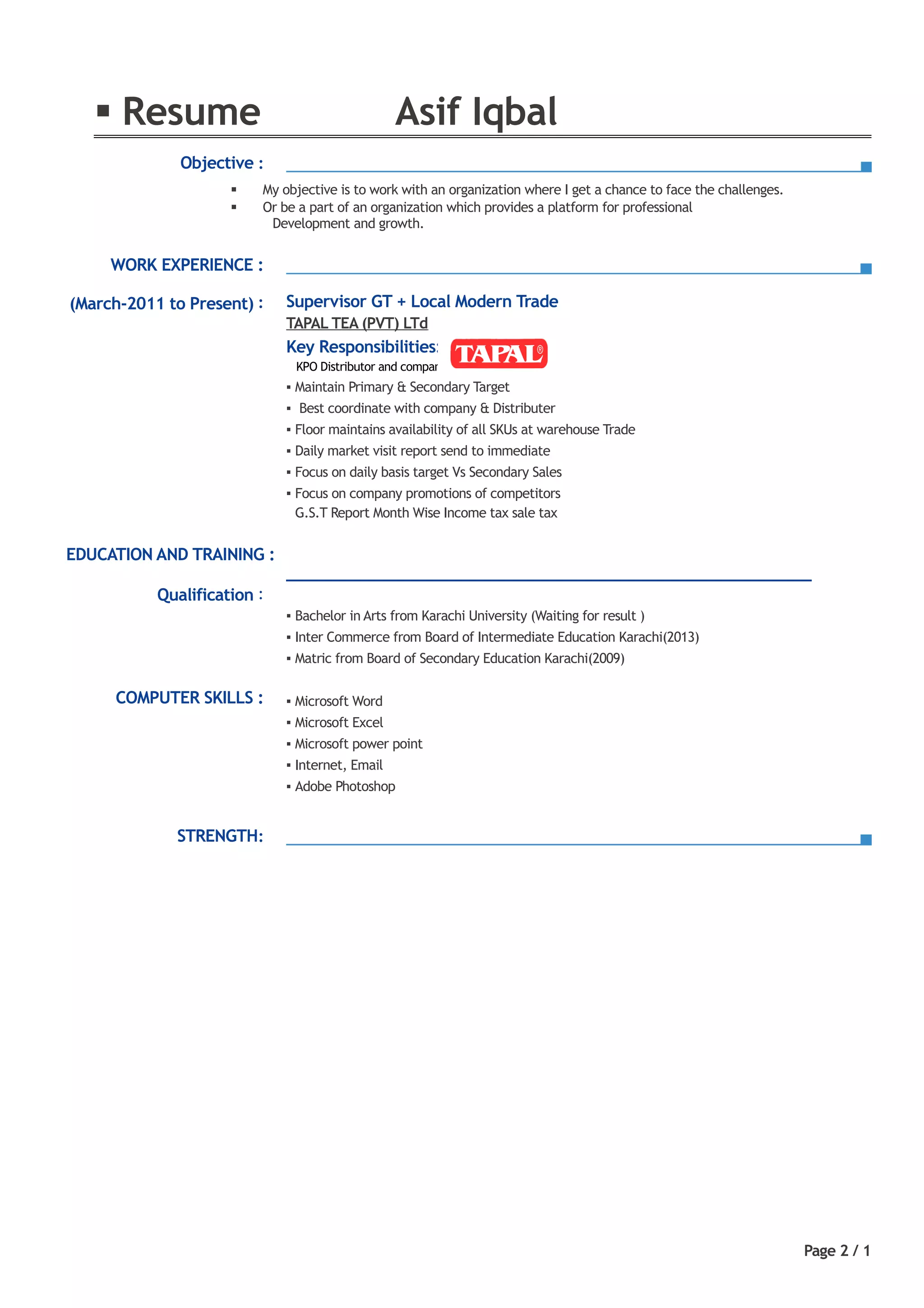 ASIF Resume (2) | DOC