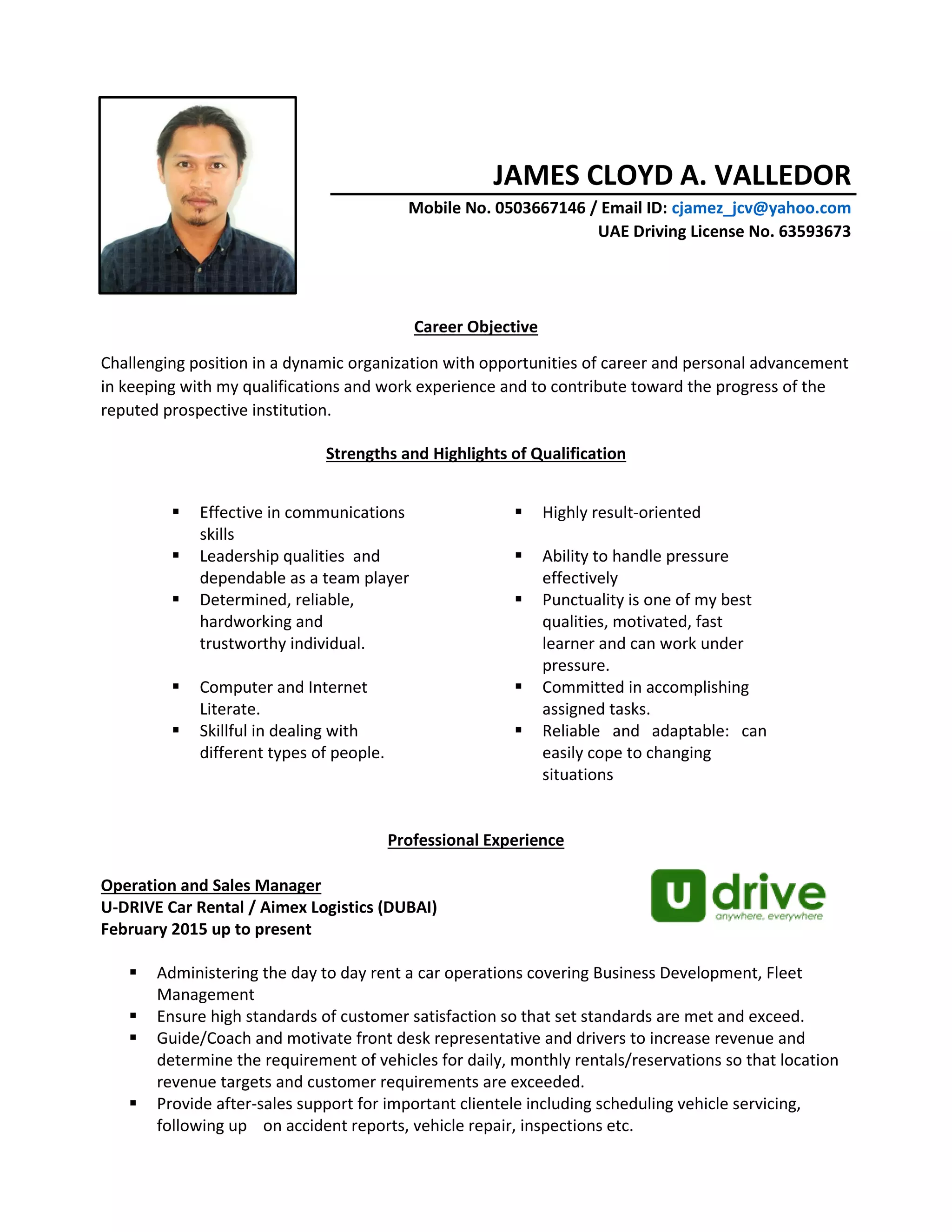 JAMES CV PDF | PDF