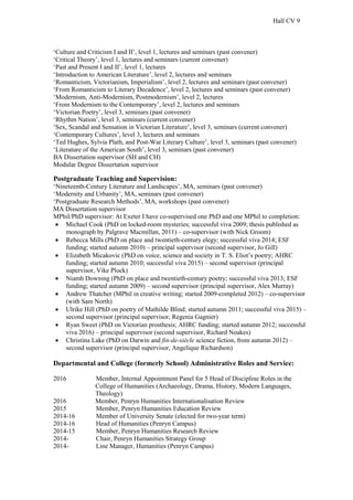 Hall CV June 2016 Web | PDF
